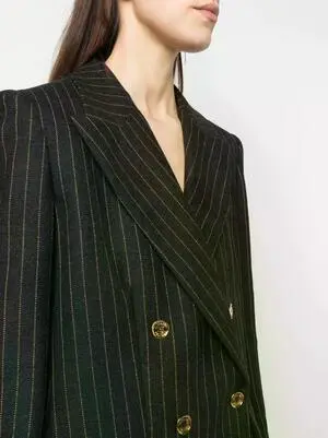 Moschino Pinstripe Wool Double-breasted Blazer