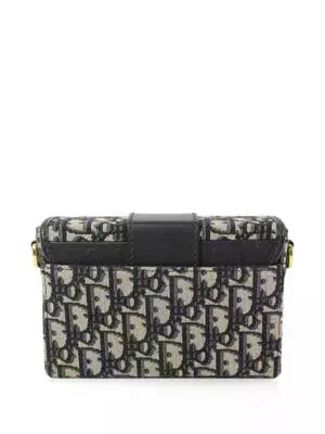 Dior 30 Montaigne Oblique Monogram Shoulder Bag - Black