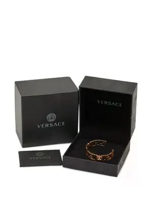 Versace Greca Cuff Bracelet With Medusa Head And Ff Logo