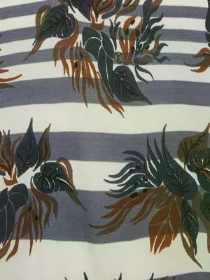 LOUIS VUITTON Striped Floral-print Polo Shirt