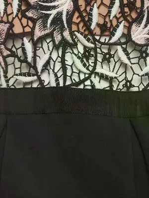SELF-PORTRAIT Nightshade Lace-trim Midi Dress