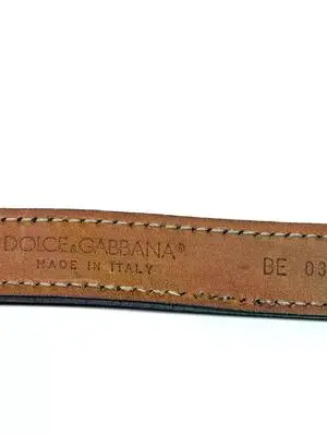 Dolce & Gabbana Embellished Calf Leather Belt