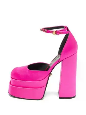 Versace High-shine Double Platform Pumps - Pink