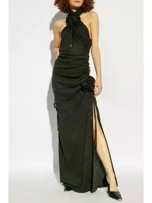 Burberry Rose Wool Halterneck Dress