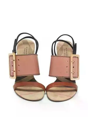 Burberry Leather Buckled Ankle-strap Sandals