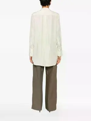 BY MALENE BIRGER Cream White Slub Texture Shirt