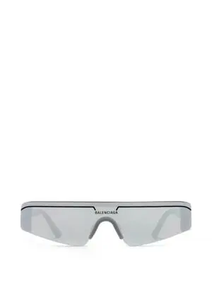 Balenciaga Ski Rectangular-frame Sunglasses - Grey
