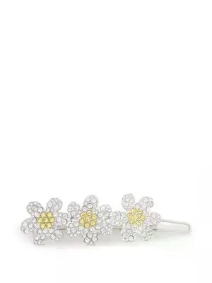 Marni Rhinestone Embellished Daisy Hair Slide - Silver