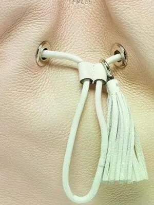 LANCEL Leather Drawstring Bucket Bag