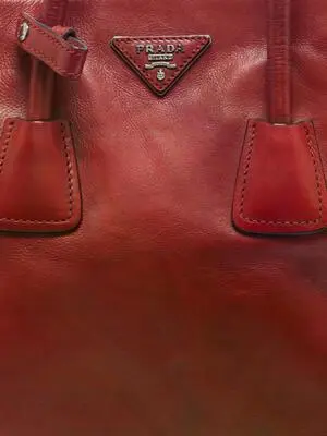 Prada Twin Pocket Leather Tote Bag