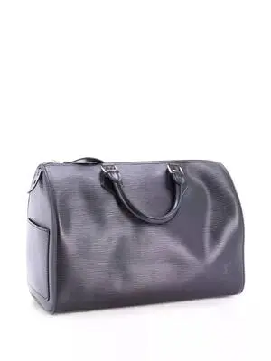 LOUIS VUITTON Speedy Handbag Epi Leather Satchel - Black