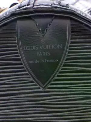 LOUIS VUITTON Speedy Handbag Epi Leather Satchel - Black