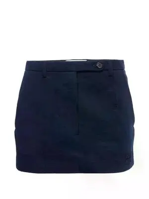 Miu Miu Logo Embroidered Mini Skirt