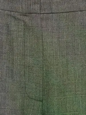 Max Mara Glen Plaid Virgin Wool Trousers