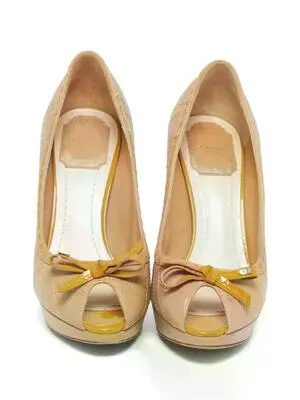 Dior Quilted Peep-toe Pumps