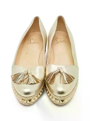 CHRISTIAN LOUBOUTIN Carmel Tassel Wedge Shoes