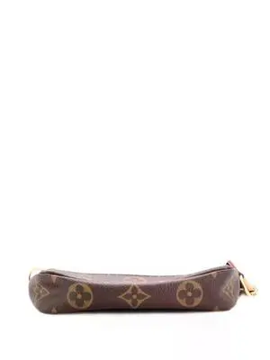 LOUIS VUITTON Pochette Accessoires Monogram Canvas Clutch Bag - Brown