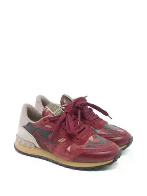 Valentino Garavani Rockrunner Camouflage Sneakers - Red