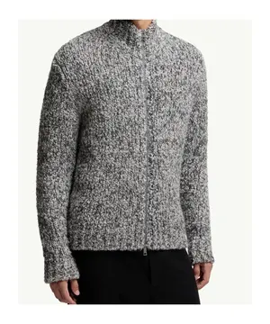 Moncler Wool Alpaca Zip-up Cardigan