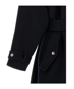 Pinko Belted Hooded Coat