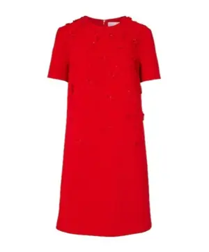 Carolina Herrera Embellished Minidress - Red