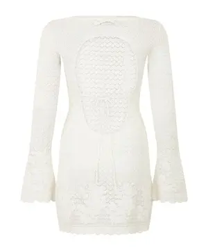 SELF-PORTRAIT Open Back Knitted Mini Dress