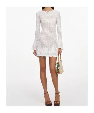 SELF-PORTRAIT Open Back Knitted Mini Dress