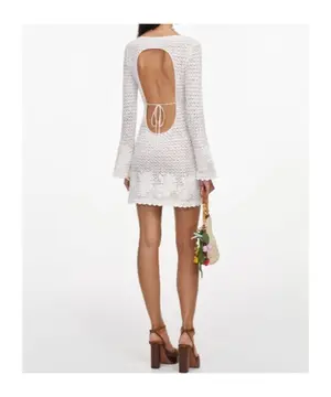 SELF-PORTRAIT Open Back Knitted Mini Dress