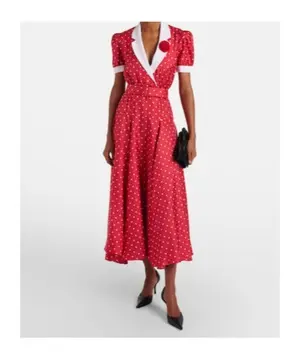 RODARTE Printed Silk Twill Midi Dress