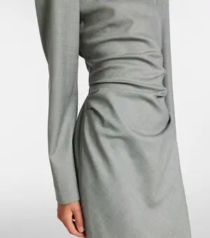 Magda Butrym Wool Midi Dress With Tie Detail