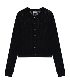 ANINE BING Moni Crop Cardigan - Black