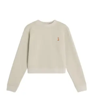 Maison Kitsuné Lady Fox Cropped Sweatshirt - Beige