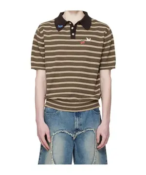 CARNE BOLLENTE Pin-up Patrol Striped Polo Shirt - Multicolor