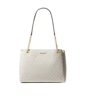 Michael Kors Soho Medium Signature Logo Tote Bag - Vanilla