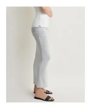 TOTEME Draped Jersey Skirt Pale Grey Mélange