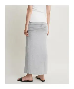 TOTEME Draped Jersey Skirt Pale Grey Mélange
