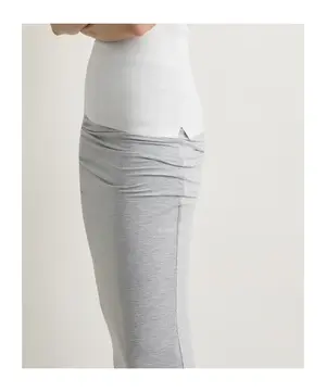 TOTEME Draped Jersey Skirt Pale Grey Mélange