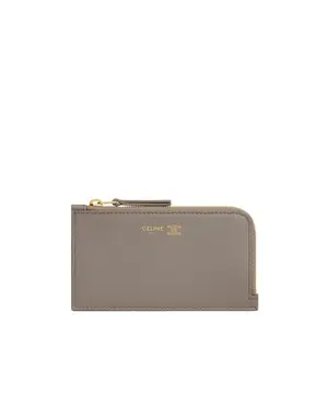 Celine Zippered Card Holder - Gray