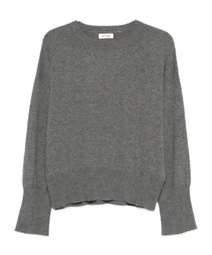 Soft Goat Long-sleeve Cre-neck Knitwear - Grey