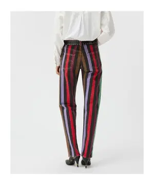 Versace Striped Straight Jeans