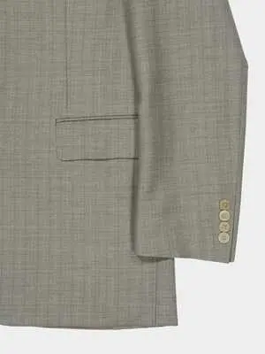 Auralee Striped Blue Suit Jacket