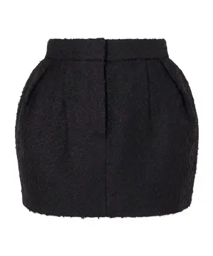 Magda Butrym Wool Terry Mini Skirt - Black