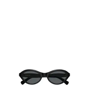 Valentino Garavani Oval Frame Sunglasses - Black