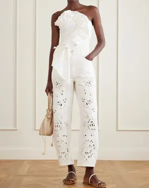 Farm Rio Strapless Ruched Tank