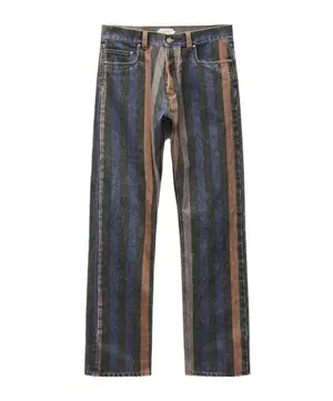 Versace Striped Straight Jeans - Black