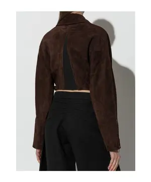 Alaïa Long Sleeve Leather Jacket