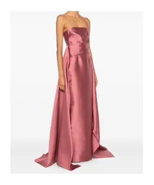 Solace Strapless Draped-panel Maxi Dress