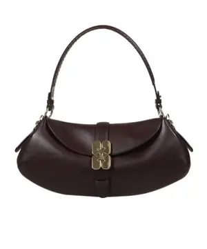 GANNI B-kat Bag In Brown - Black