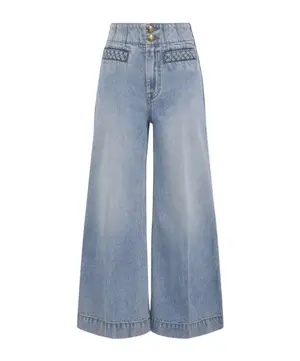 Zimmermann Indra Cropped Flare Jean - Gray