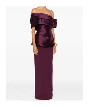 Solace Off-shoulder Draped Maxi Dress